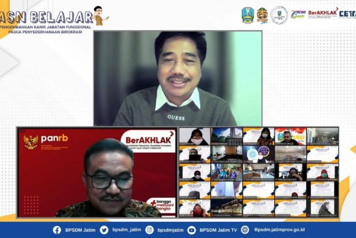 BPSDM-Biro Organisasi Setdaprov Jatim kolaborasi gelar webinar ASN ...