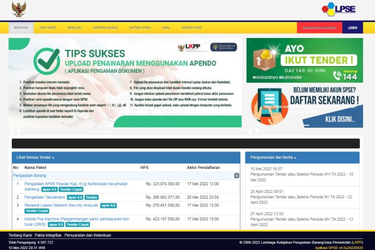 Rekanan keluhkan sistem LPSE milik Pemkot Surabaya sering susah diakses ...