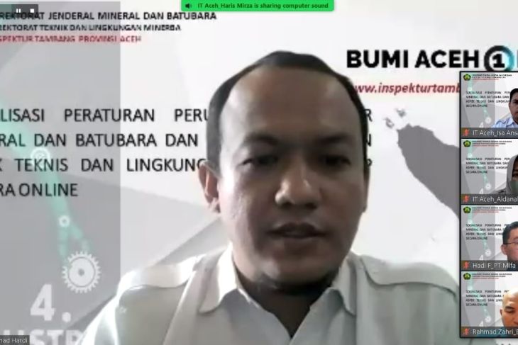 Kementerian ESDM sosialisasi peraturan minerba ke pemegang IUP di Aceh - ANTARA News Aceh