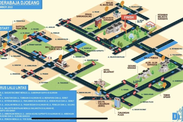 "Parade Surabaya Juang 2022", berikut arus lalu lintas yang harus ...