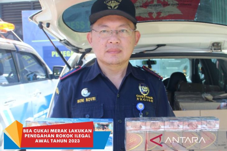 Bea Cukai Merak Amankan Rokok Ilegal Polos Diawal Tahun 2023 - ANTARA News Banten