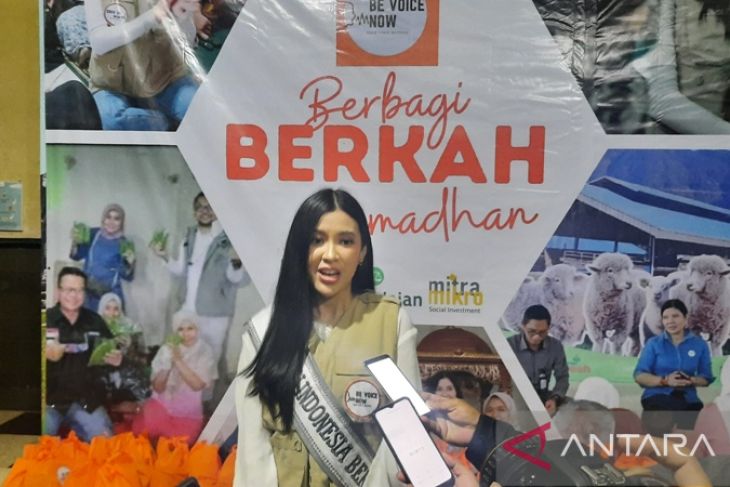 Puteri Indonesia Angelia Rizky berbagi berkah Ramadhan di Intani Farm ...