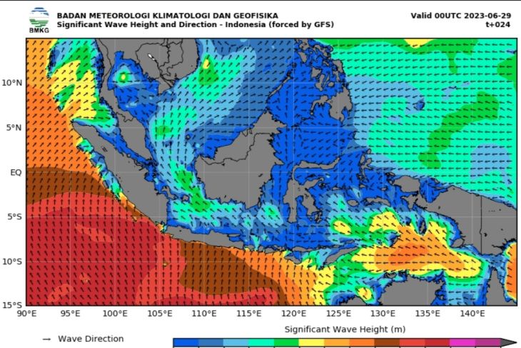 Waspada potensi gelombang tinggi hingga enam meter di perairan Indonesia - ANTARA News Bangka ...
