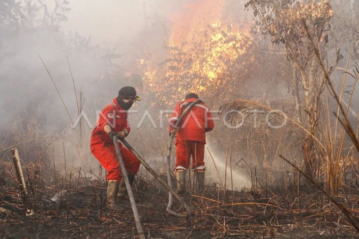 Pemadaman Kebakaran Lahan Gambut di Desa Rimbo Panjang