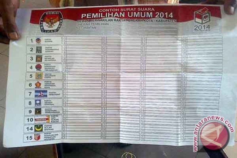 KPU Gunung Kidul belum lipat surat suara - ANTARA News Yogyakarta ...