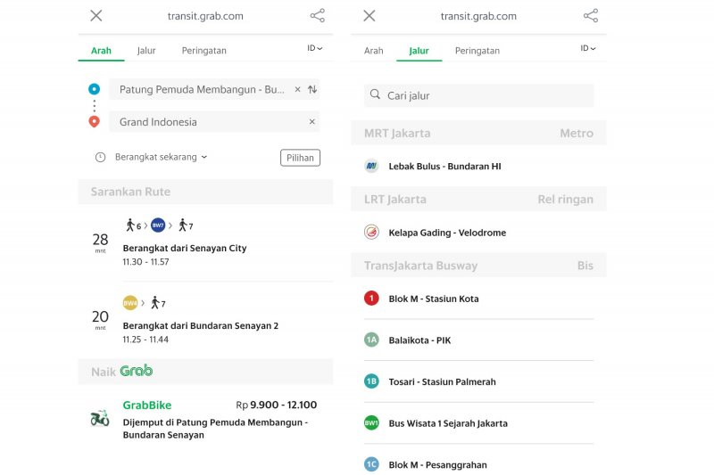 Grab punya fitur rute angkutan umum - ANTARA News