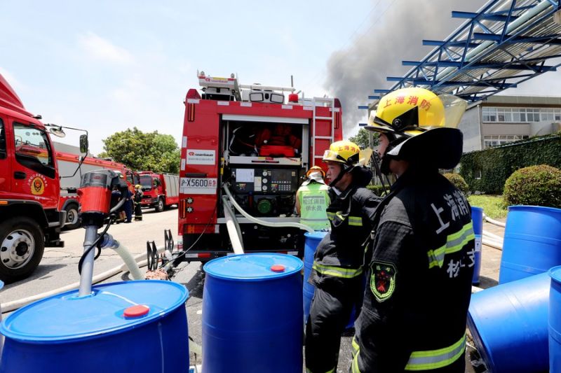 Tanggap darurat kebakaran perusahaan petrokimia di Shanghai selesai ...