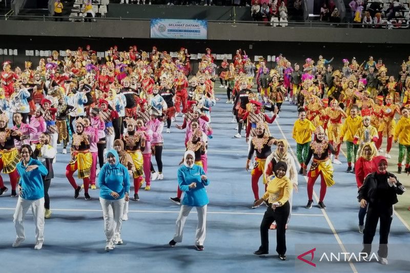 Lomba senam Piala Ibu Negara kembali digelar setelah terganjal COVID ...