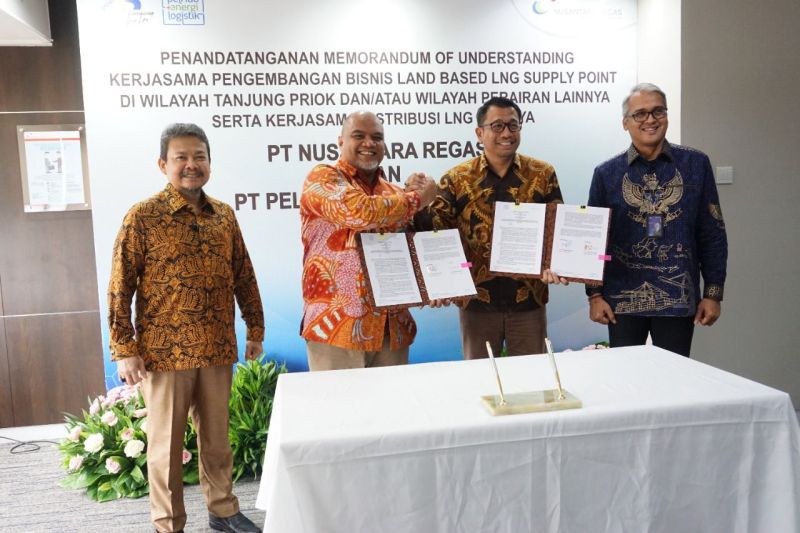 Nusantara Regas-Pelindo Energi Logistik teken MoU pengembangan LNG - ANTARA News