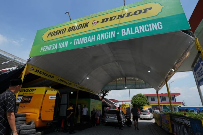 Dunlop bangun posko mudik lebaran di Rest Area KM 57 mulai 15-21 April ...