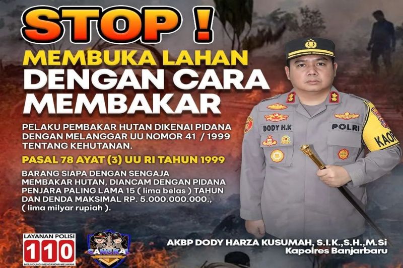 Polres Banjarbaru edukasi masyarakat cegah karhutla - ANTARA News Kalimantan Selatan