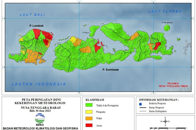 BMKG estimates potential for drought in NTB in early July - ANTARA News