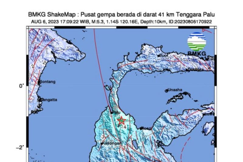 BMKG: Gempa M5,4 di Parigi Moutong, Sulteng tidak berpotensi tsunami - ANTARA News