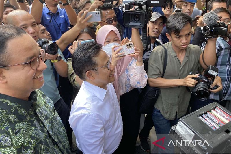 Anies Baswedan disambut Cak Imin di DPP PKB untuk rapat pemenangan - ANTARA News