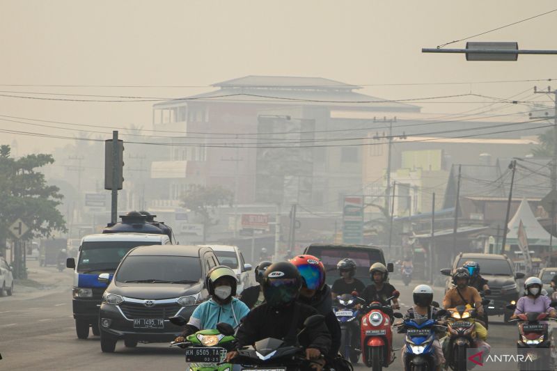 Kabut asap di Palangka Raya - ANTARA News