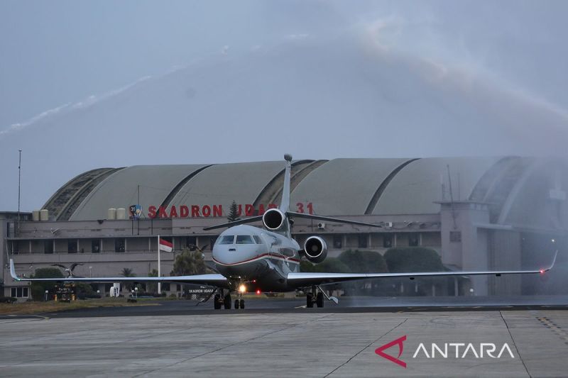 TNI AU sambut kedatangan pesawat Falcon 8X di Halim Perdanakusuma - ANTARA News Jawa Timur