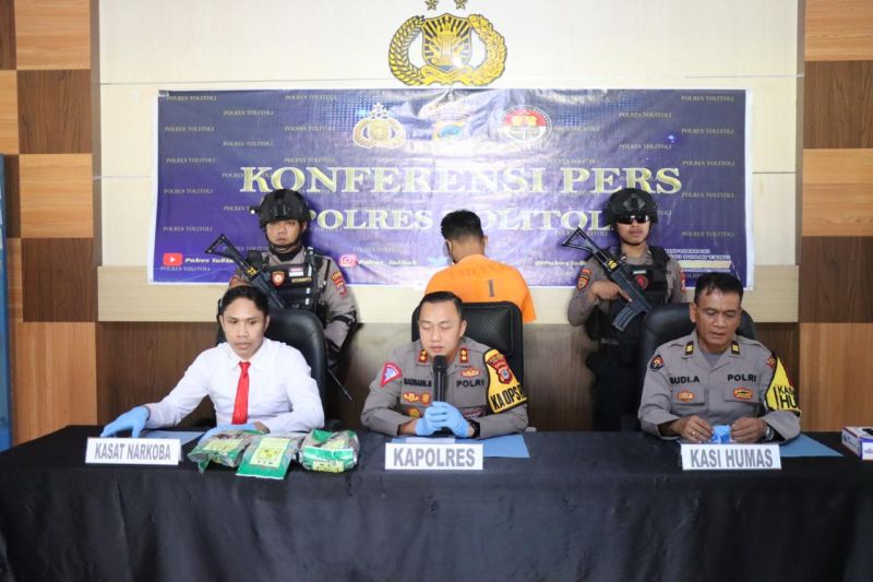 Polres Toli-toli tangkap pengedar sabu-sabu senilai Rp4,5 miliar ...