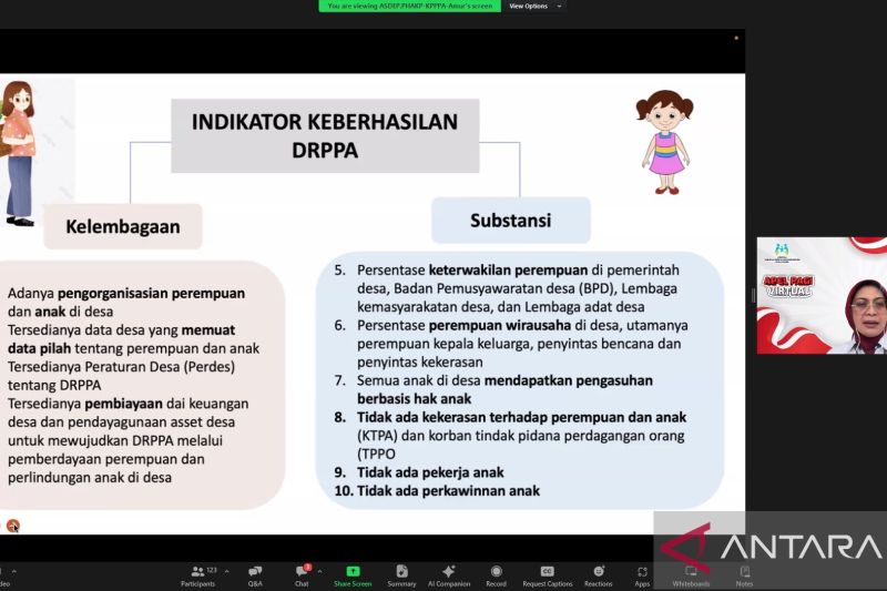 KemenPPPA gencarkan DRPPA karena desa ujung tombak pembangunan - ANTARA News