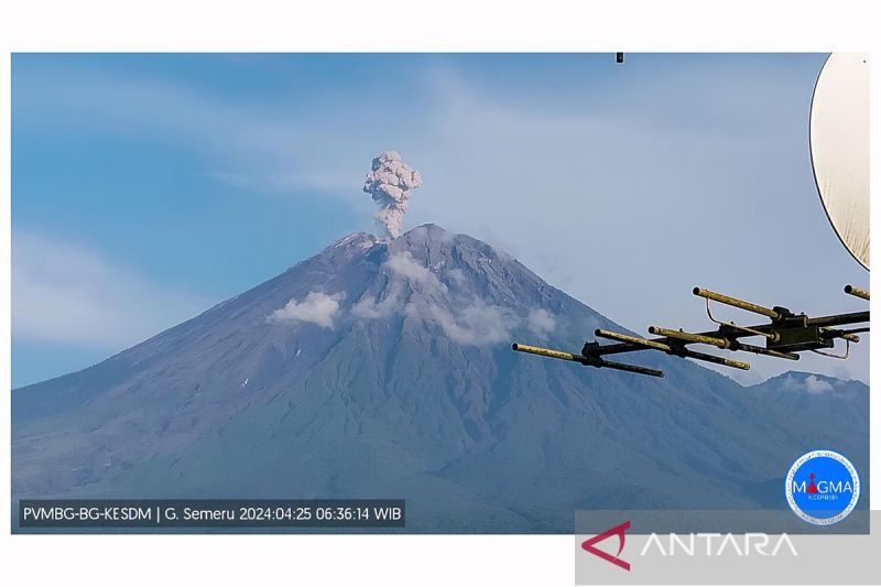Gunung Semeru erupsi empat kali, muntahkan abu hingga 1.000 meter - ANTARA News