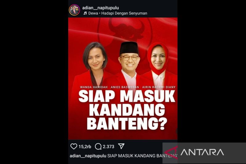 Adian Napitupulu membantah unggah foto Anies Baswedan kenakan jas merah ...