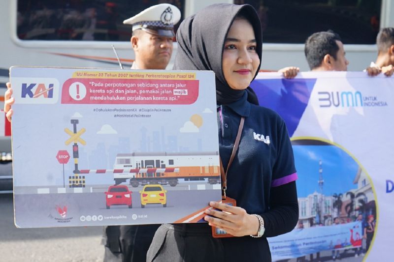 KAI Sumut kembali sosialisasikan keselamatan di perlintasan - ANTARA News