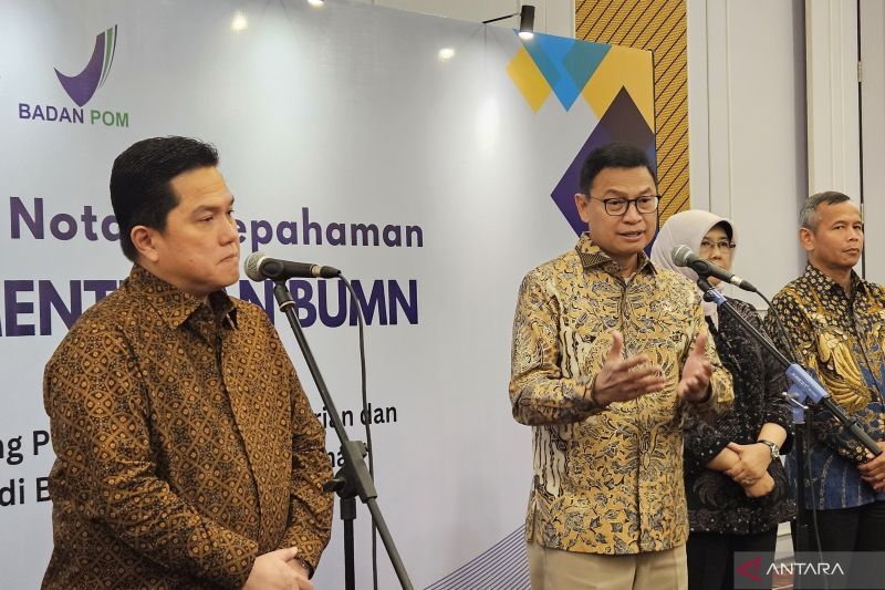 BPOM dan Kementerian BUMN teken MoU majukan UMKM pangan dan obat herbal - ANTARA News