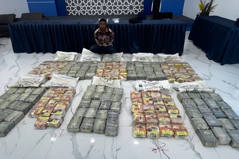 International syndicate busted in Aceh, 192kg drugs seized - ANTARA News