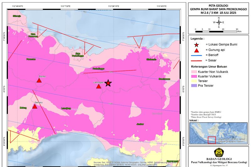 PVMBG analisis geologi gempa bumi merusak di barat daya Probolinggo ...