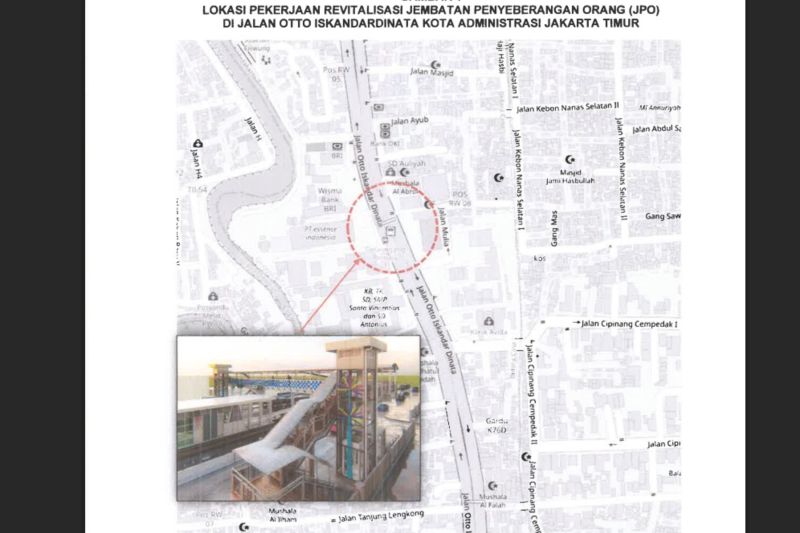 JPO Jalan Otista direnovasi, pengguna jalan bisa gunakan "zebra cross ...