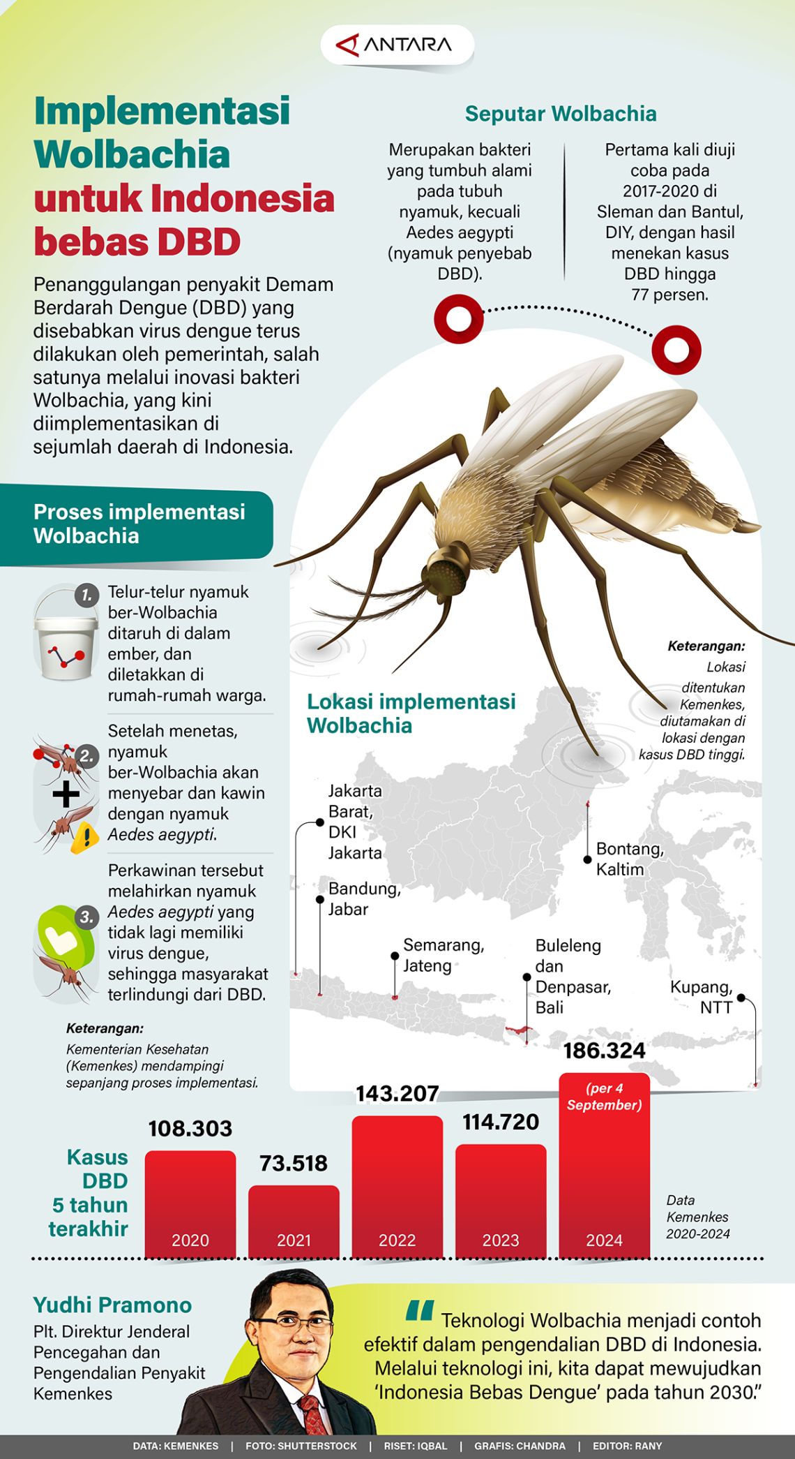 Implementasi Wolbachia untuk Indonesia bebas DBD - Infografik ANTARA News